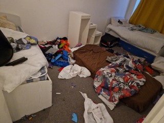Bedrooms are trashed. Finding it hard see pics | Mumsnet
